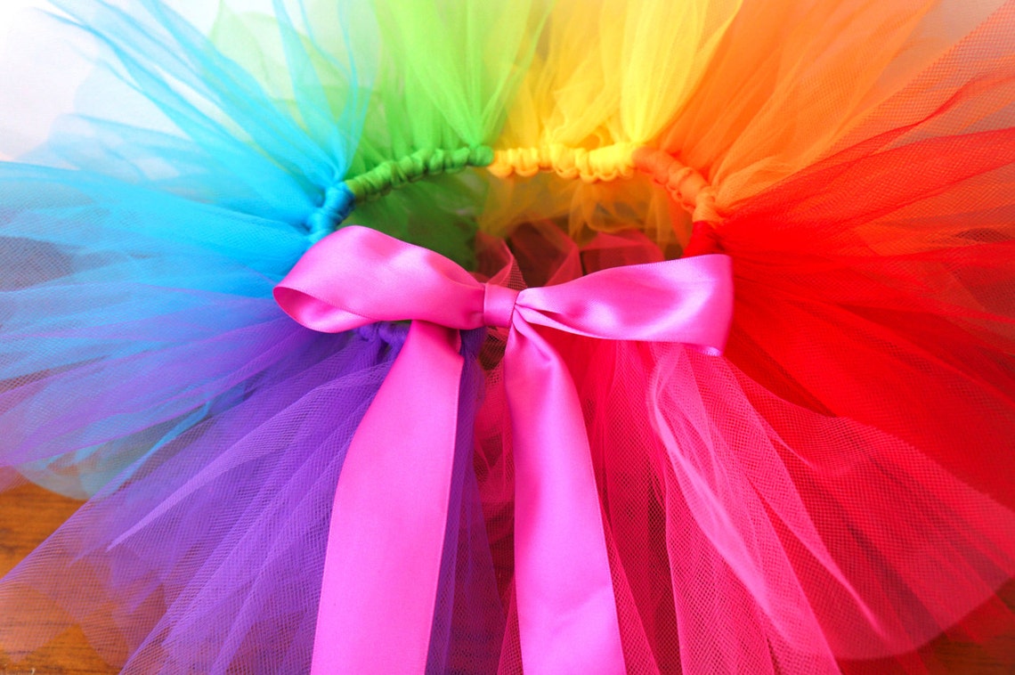 Rainbow Tutu Baby Rainbow Tutu Newborn Tutu 3 Month Tutu - Etsy
