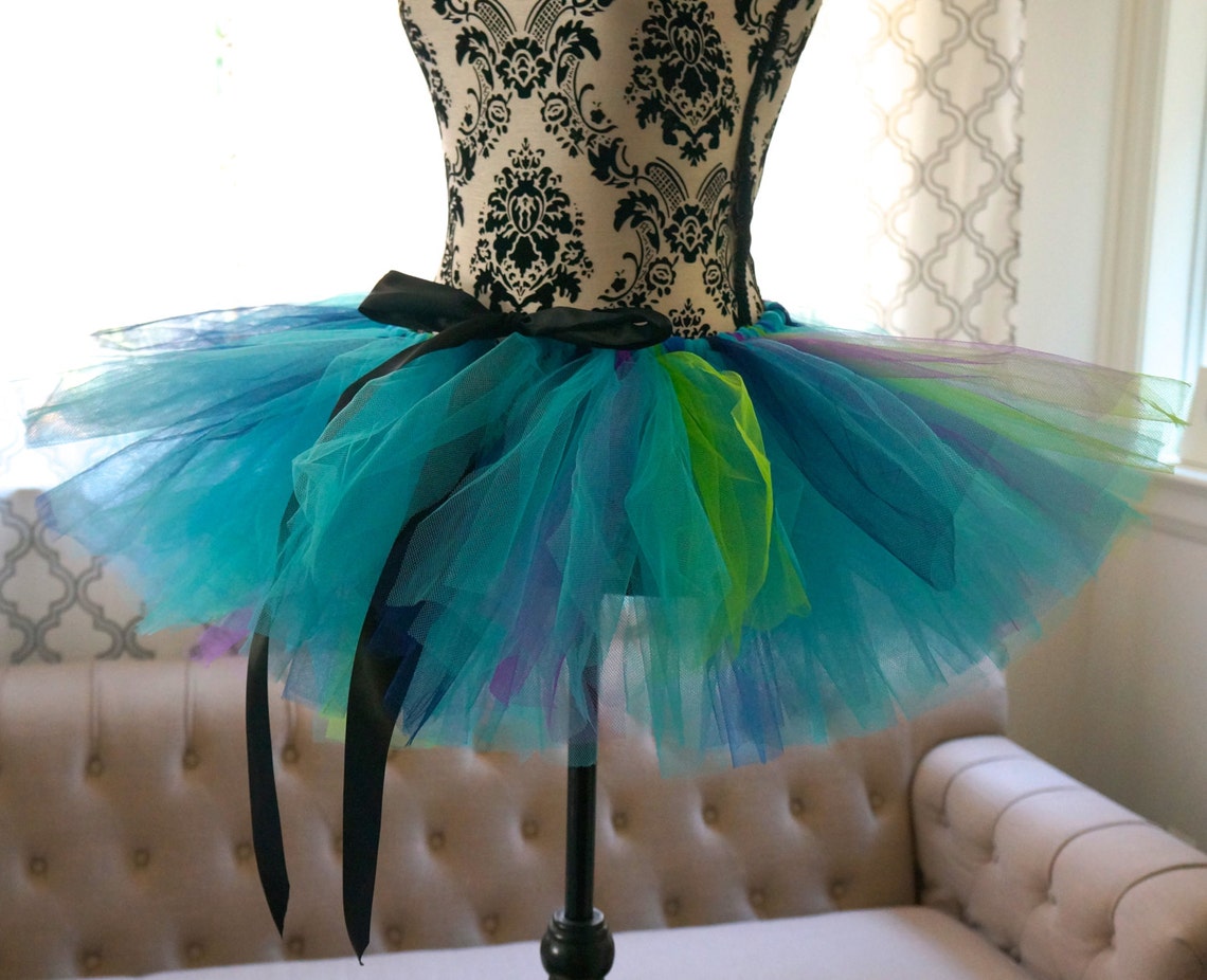 Adult Tutu - Peacock Tutu - Rave Tutu - Race Tutu - Halloween Tutu - Etsy