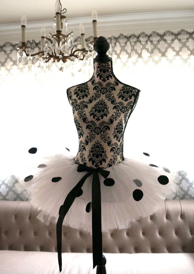 Adult Tutu Dalmatian Tutu Polka Dot Tutu Black and White | Etsy