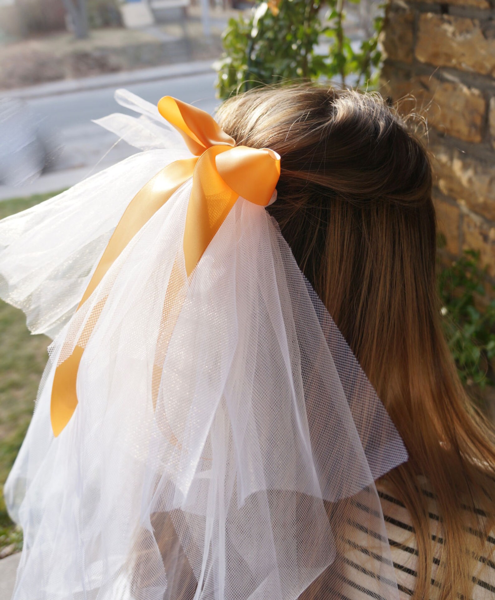 Bachelorette Veil Clip White Gold Veil Veil Clip | Etsy