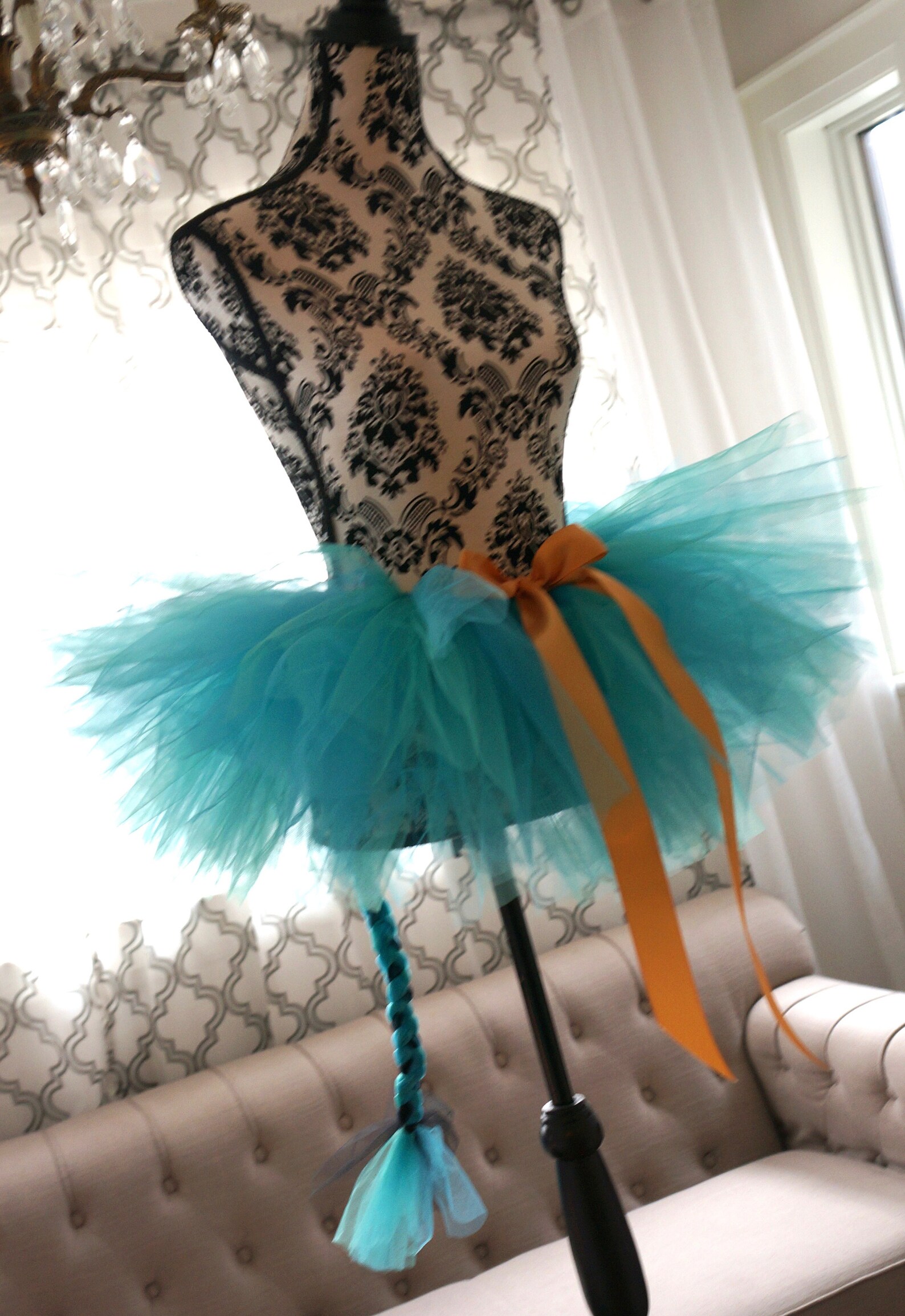 Teal Tulle Avatar Tutu With Braided Tail – Adult Costume - Etsy