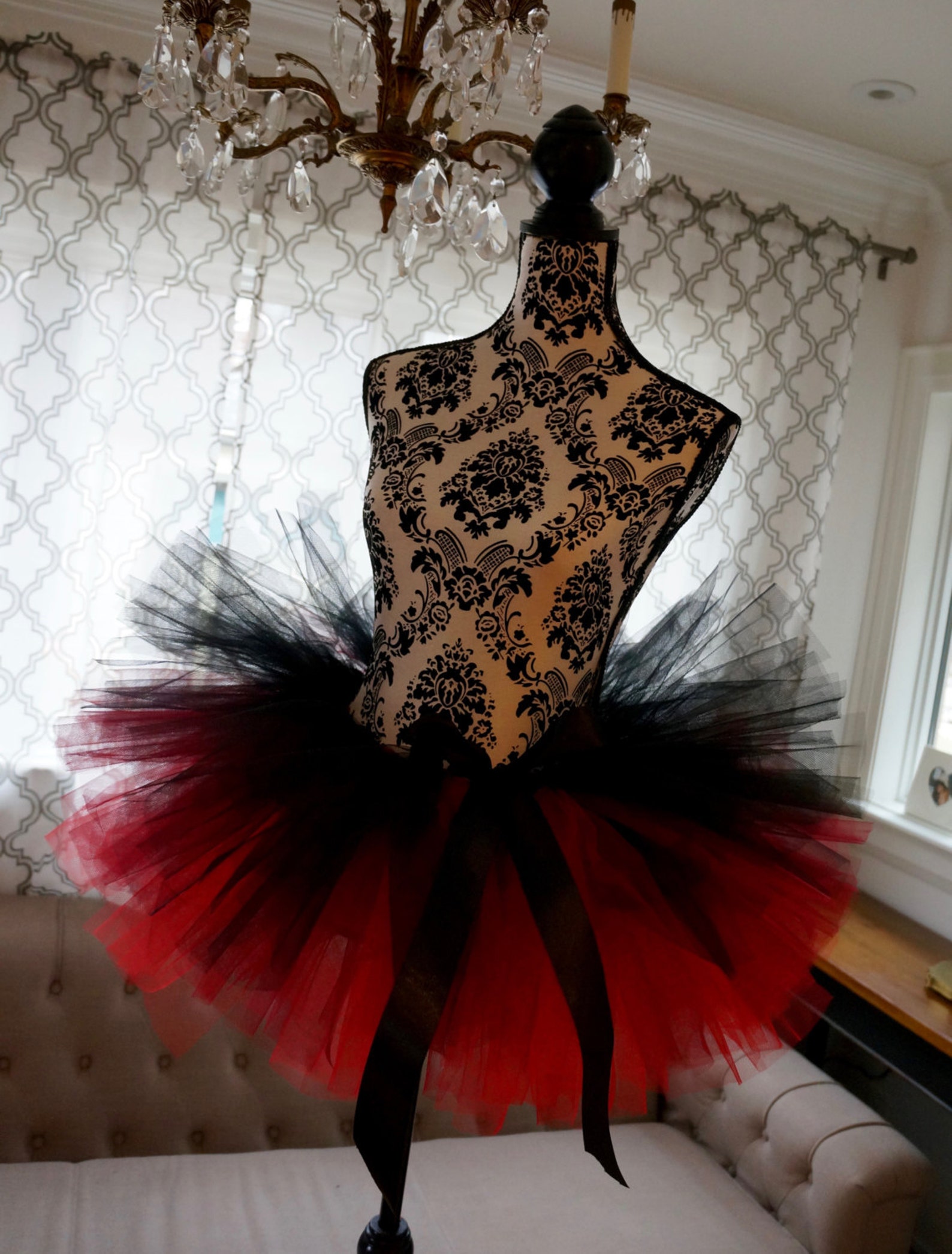 Adult Tutu - Black and Red Tutu - Halloween Tutu - Goth Tutu - Rave ...