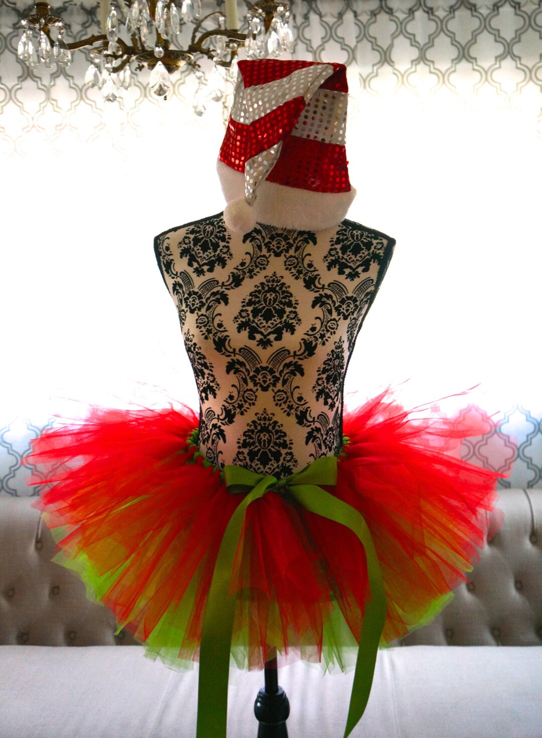 Handmade Adult Elf Tutu - Green and Red Tulle Christmas Costume - Etsy