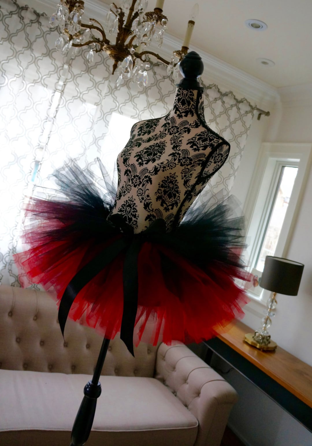 Adult Tutu - Black and Red Tutu - Halloween Tutu - Goth Tutu - Rave ...