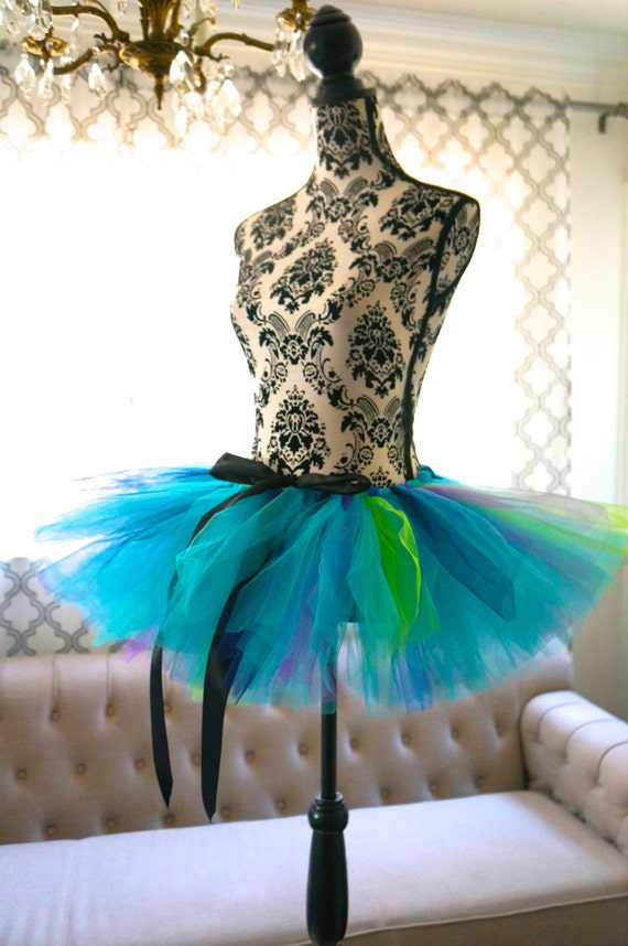 Adult Tutu Peacock Tutu Rave Tutu Race Tutu Halloween | Etsy