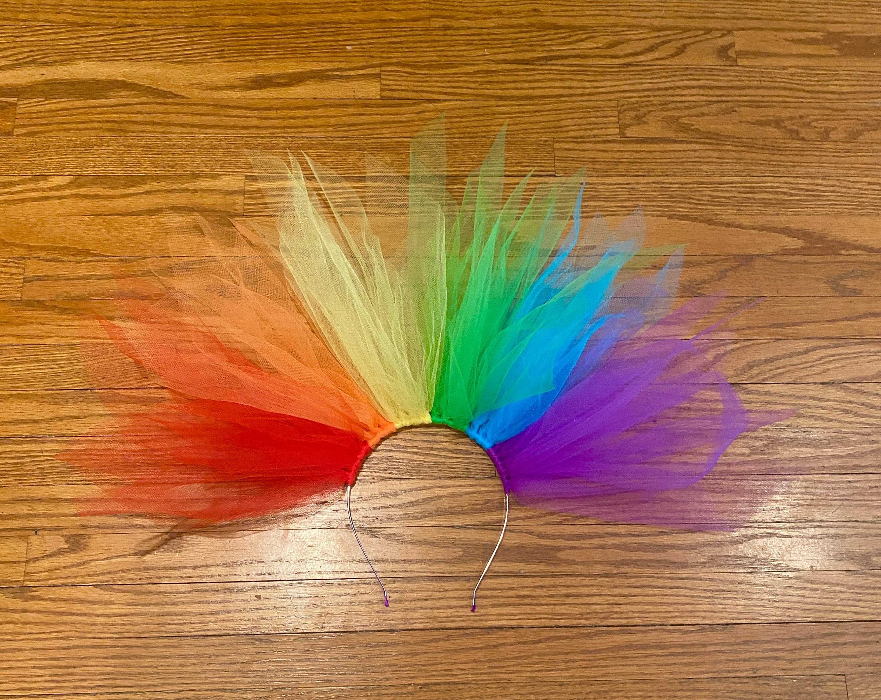 Rainbow Tulle Headband - Adult & Toddler Size - Etsy