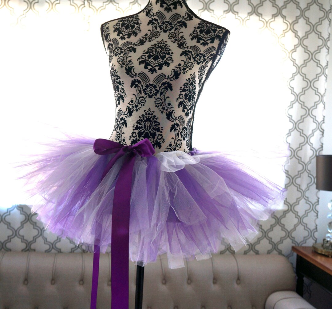 Tutú Adulto Tutú Morado y Blanco Cuervos - Etsy España