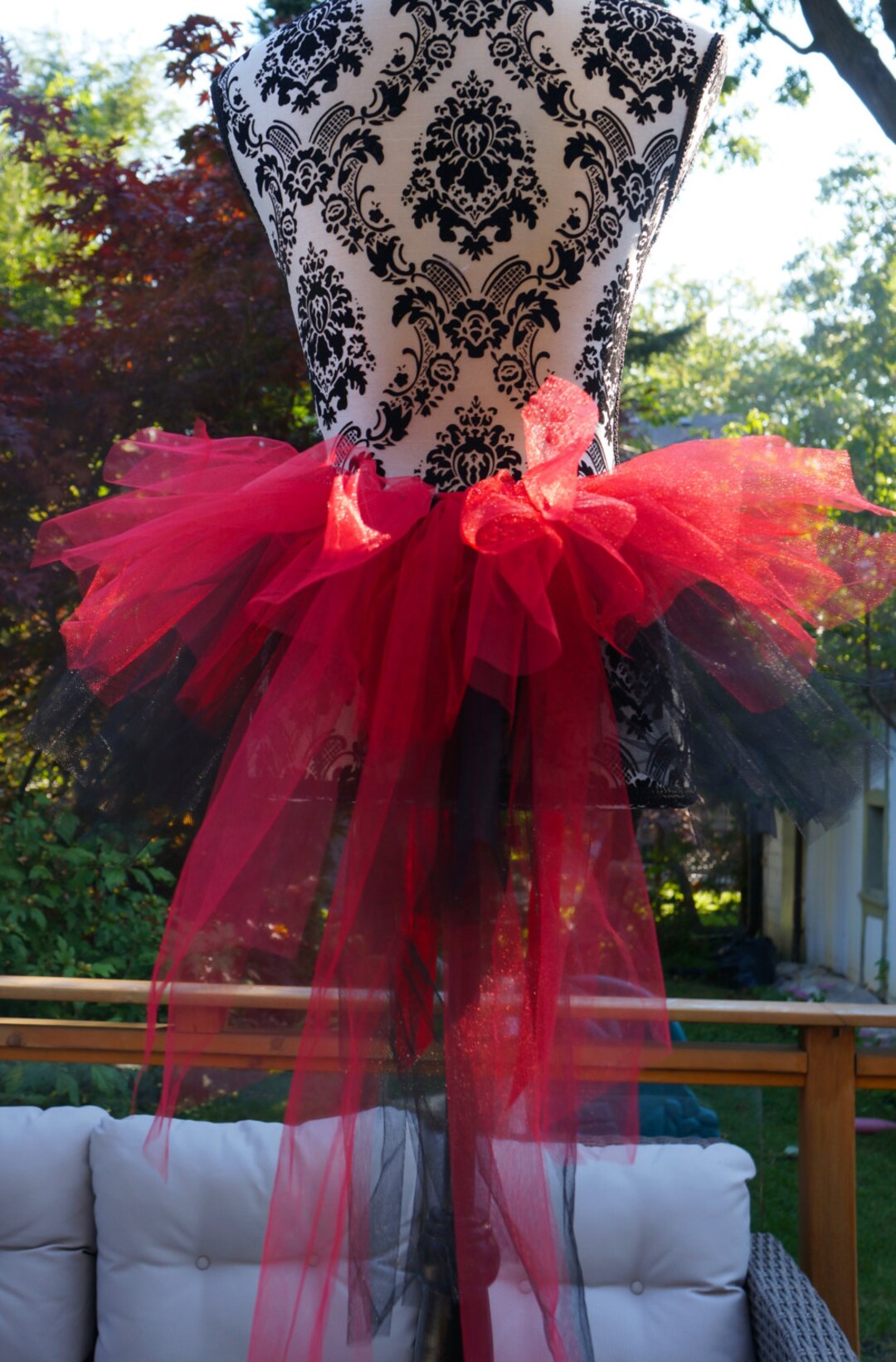 Tutu Bustle Red & Black Tutu Red Bustle Bikini Bustle Halloween Tutu - Etsy