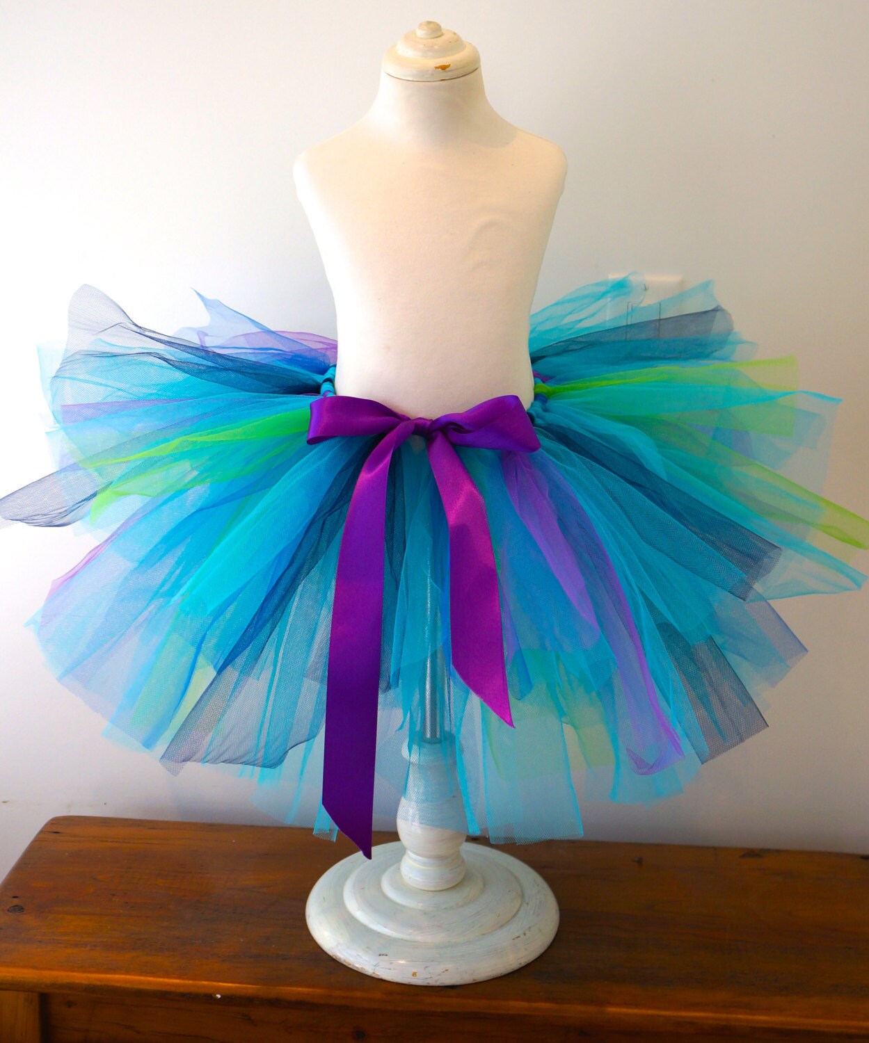 Girl's Peacock Tutu - Kid's Bright Blue Tutu - Etsy