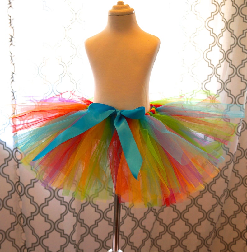 Rainbow Tulle Tutu - Handmade Girl's Costume - Etsy