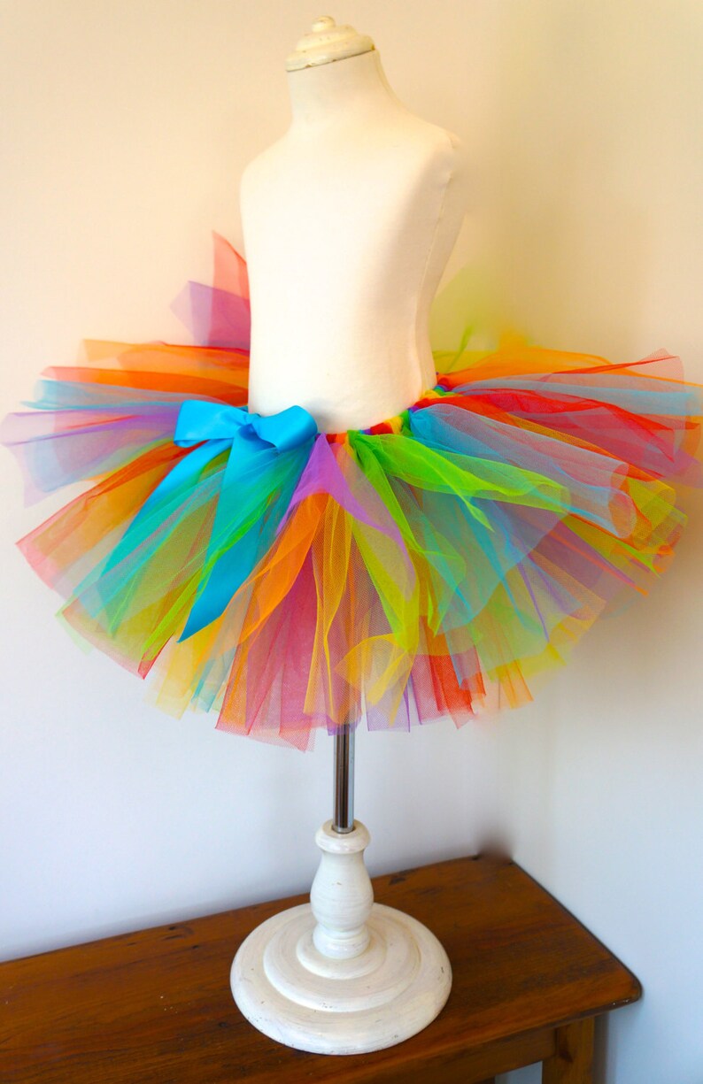 Rainbow Tulle Tutu - Handmade Girl's Costume - Etsy