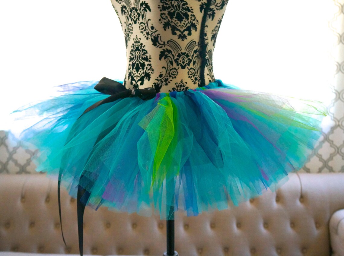 Adult Tutu - Peacock Tutu - Rave Tutu - Race Tutu - Halloween Tutu - Etsy