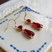 Red Crystal Drop Earrings Red Drop Earring Ruby Drop Earring - Etsy