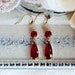 Red Crystal Drop Earrings Red Drop Earring Ruby Drop Earring - Etsy