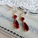 Red Crystal Drop Earrings Red Drop Earring Ruby Drop Earring - Etsy