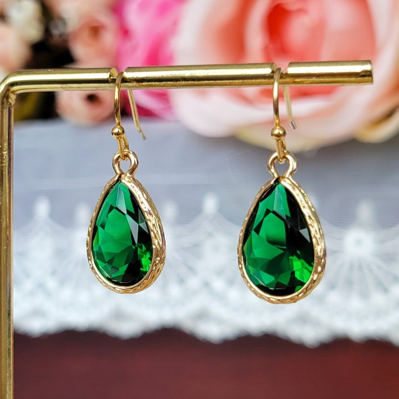 Emerald Drop Earring - Etsy