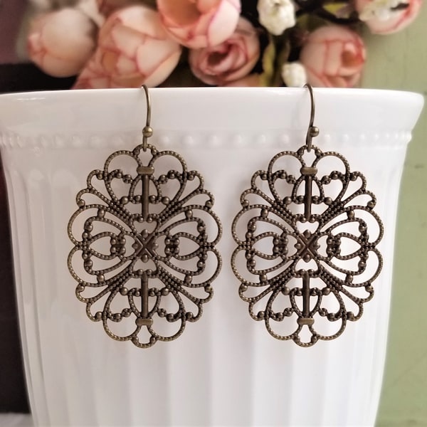 Filigree Earrings - Etsy
