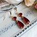 Red Crystal Drop Earrings Red Drop Earring Ruby Drop Earring - Etsy