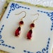 Red Crystal Drop Earrings Red Drop Earring Ruby Drop Earring - Etsy