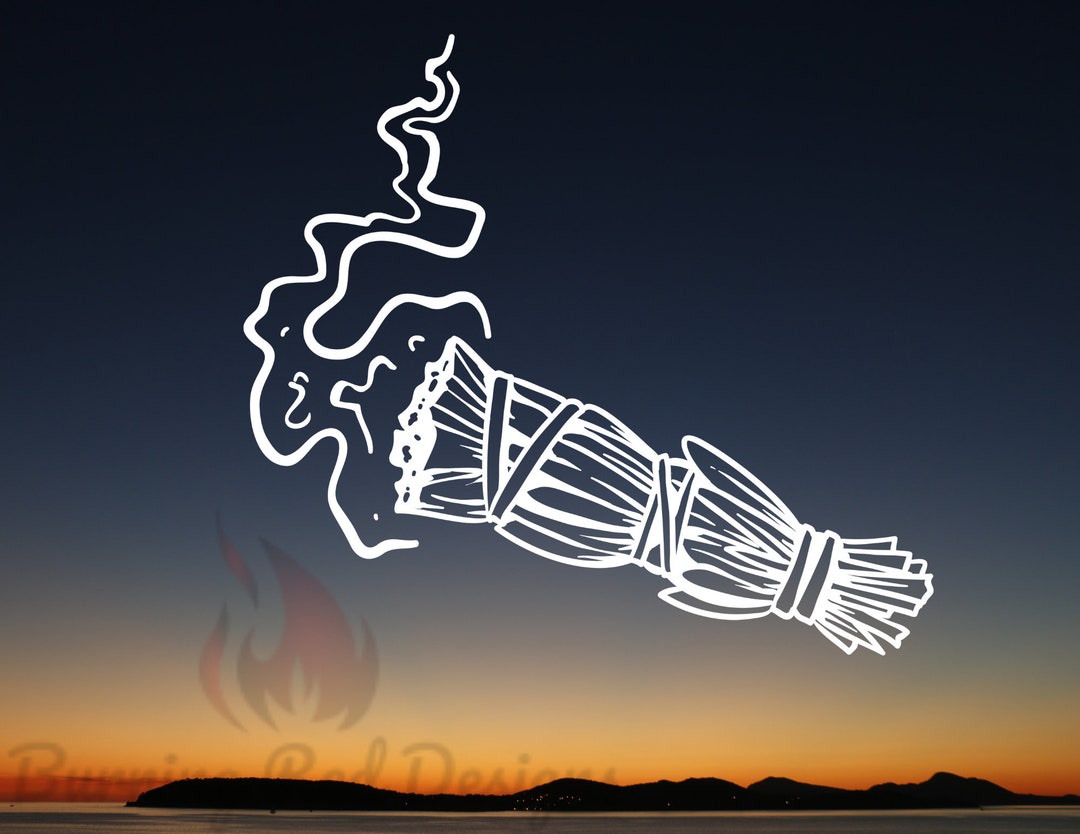 Sage Cluster Decal | Sage Smudging | Holographic Witch Decal ...