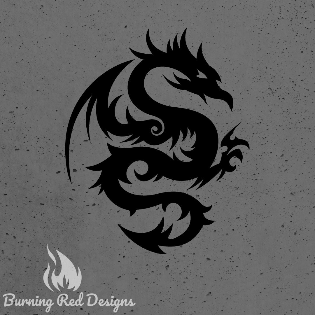 Dragon Decal Style 3 | Car Decal | Holographic Decal | Laptop Decal ...