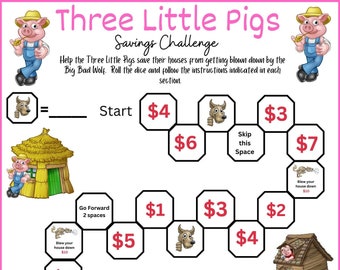 Payday Board Game Savings Challenge, Savings Tracker, PDF Printable, Savings Challenge ...