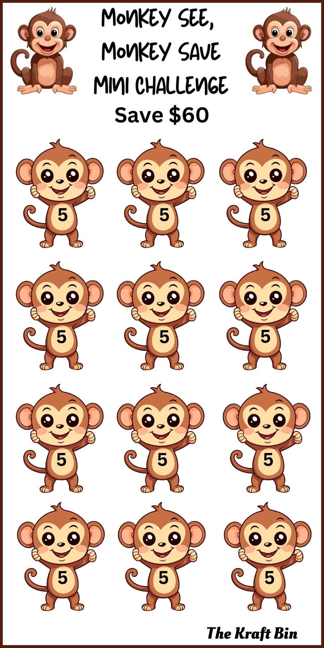 A6 Mini Savings Tracker, Savings Tracker, PDF Printable, Savings ...