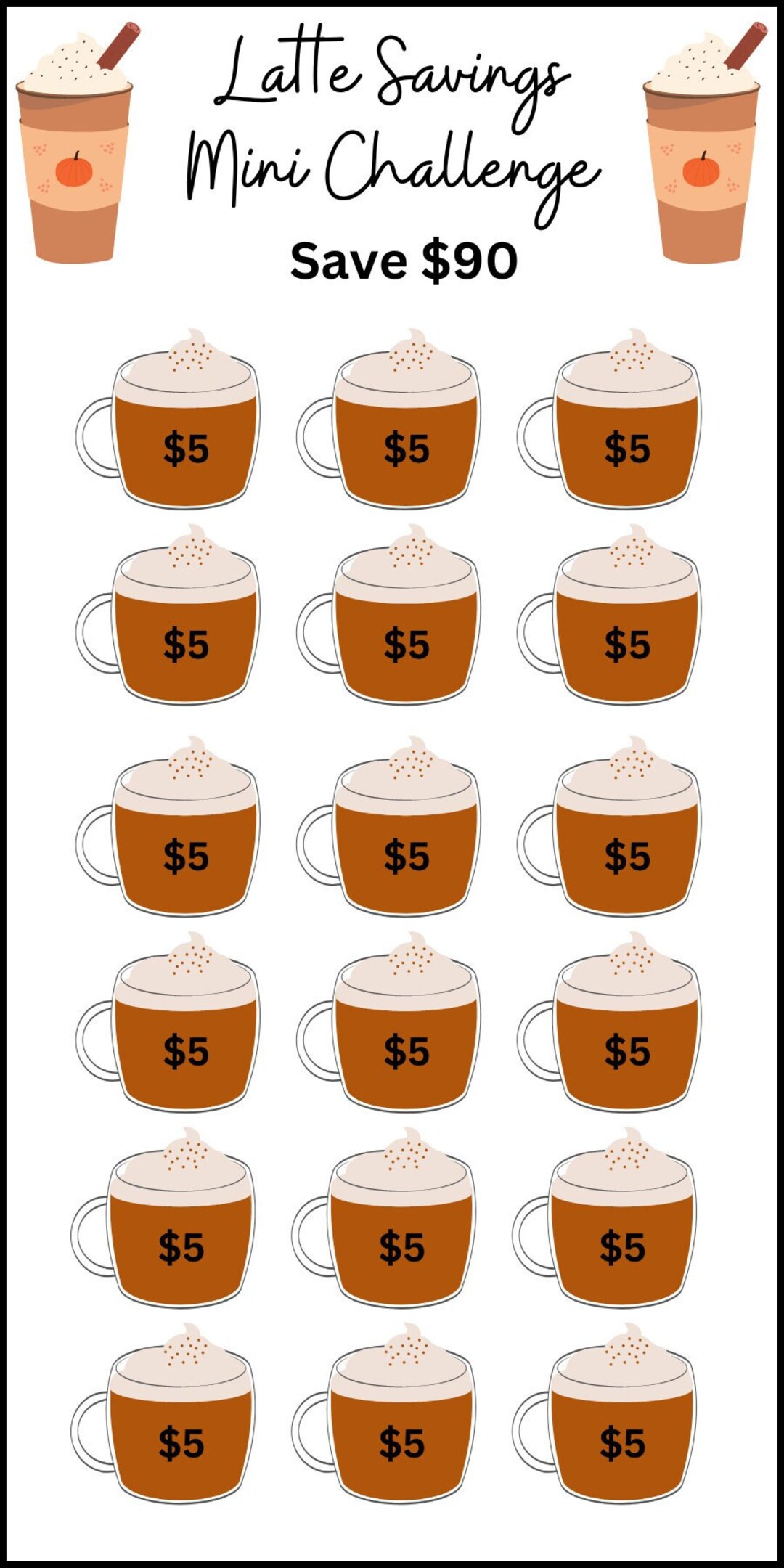 A6 Mini Savings Tracker, Savings Tracker, PDF Printable, Savings ...