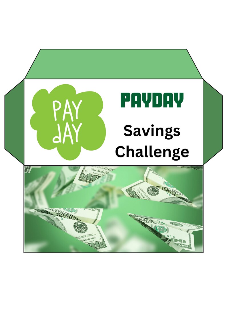 Payday Board Game Savings Challenge, Savings Tracker, PDF Printable ...