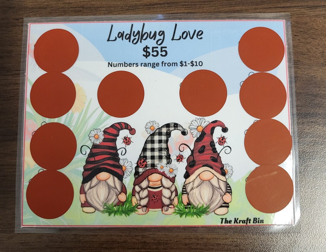 Ladybug Love Savings Scratch off Challenge - Etsy