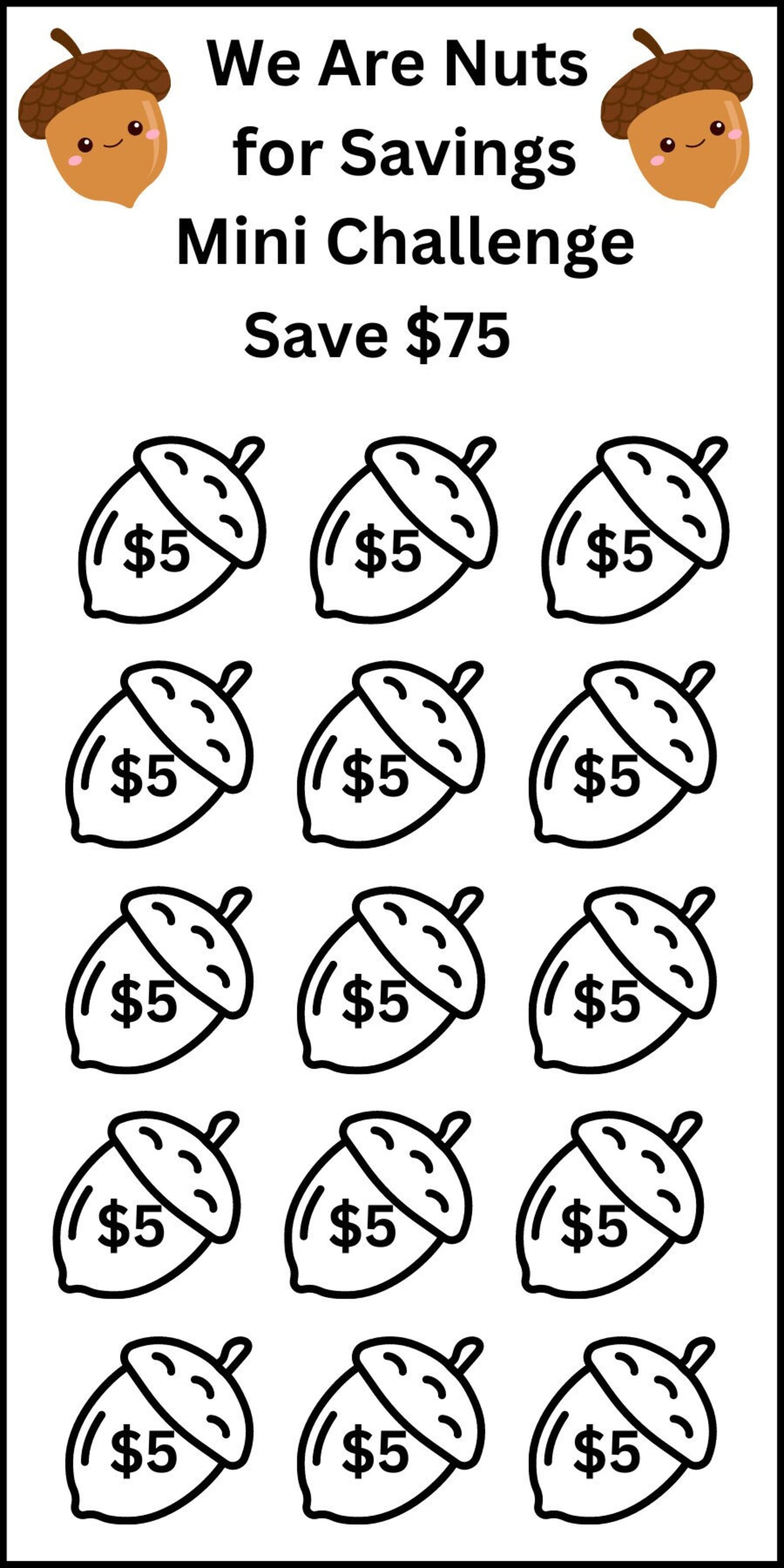 A6 Mini Savings Tracker, Savings Tracker, PDF Printable, Savings ...