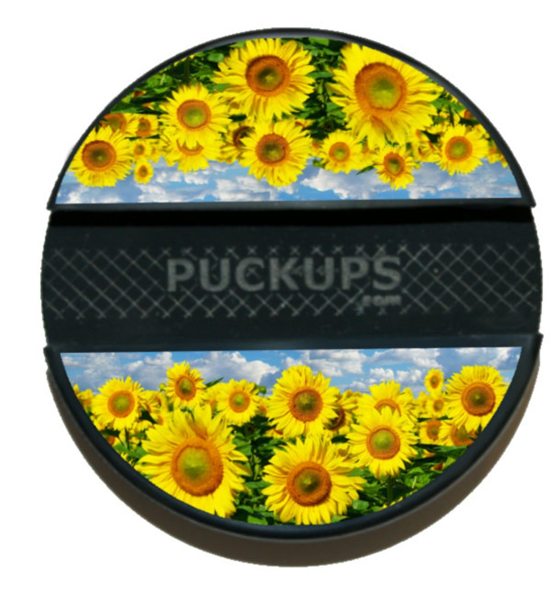 Sunflower - Hockey Puck Cell Phone Stand - Prints and Patterns ...