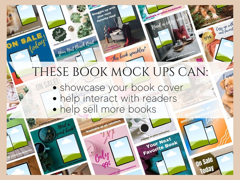 25 Canva Book Mock up Templates for Authors, Blogger, Writer ...