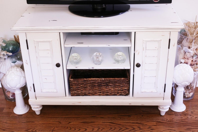 SOLD -custom Beach House Chic and Rustic Tv Stand Available - Etsy