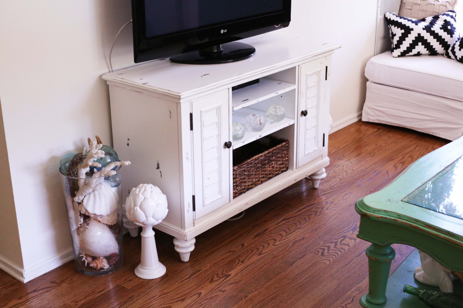 SOLD -custom Beach House Chic and Rustic Tv Stand Available - Etsy