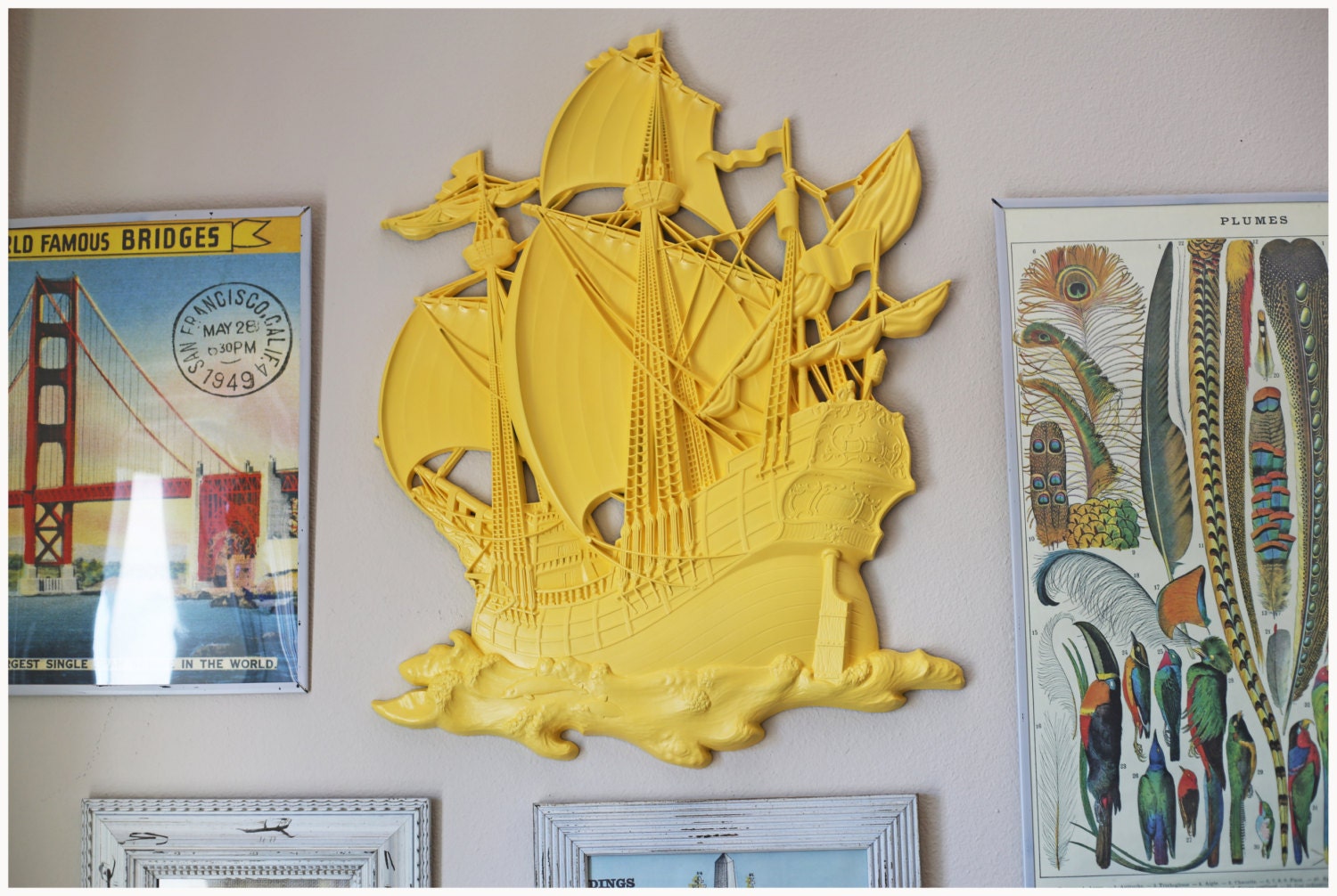 yellow-sail-away-with-me-ship-wall-decor-etsy