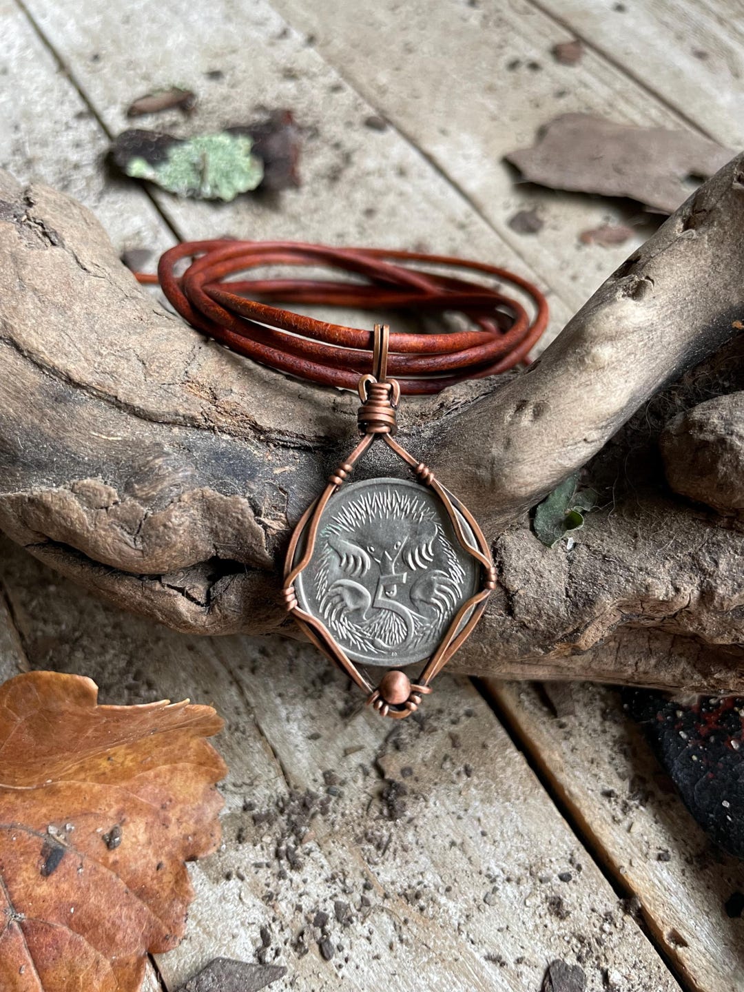 Australian Coin Pendant: Handmade Copper Wire Wrapped Jewelry - Etsy