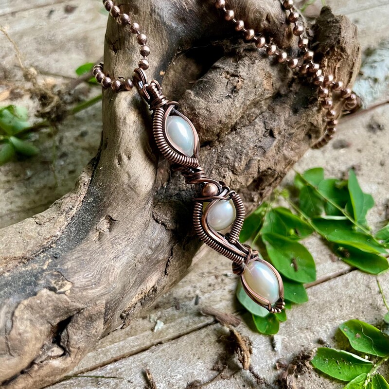 Wire Wrapped Pearl - Etsy