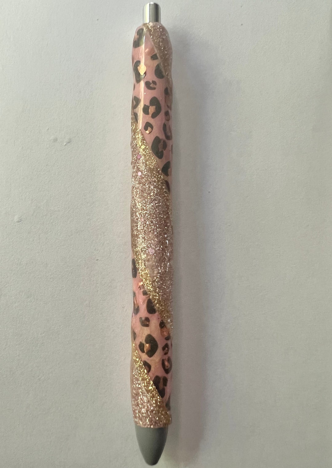 Pink Glitter Leopard Print Pen - Etsy