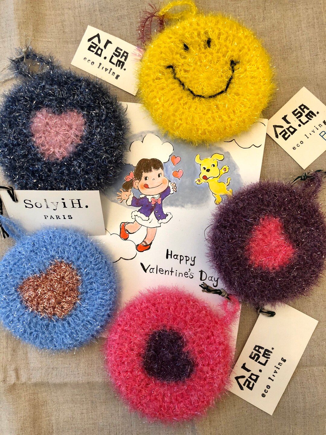 Hand Crocheted Korean Susemi, Japanese Tawashi Scrubber FREE SHIPPING ...