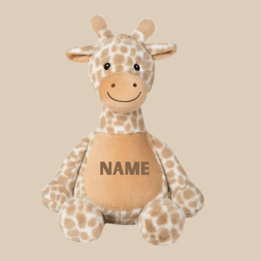 Personalised Giraffe Plush, Tummi Bear, Baby Keepsake (20cm) - Etsy UK