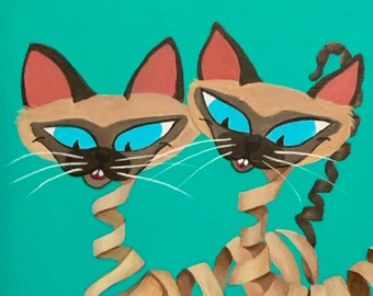 Disney Cat's Si & Am Poster/print Cats Disney Cats Si Am Si and Am ...