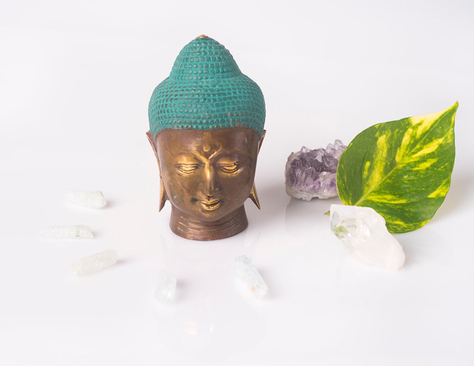Small Buddha Statue, Buddha Head Statue, Antique Brass Buddha, Buddha ...