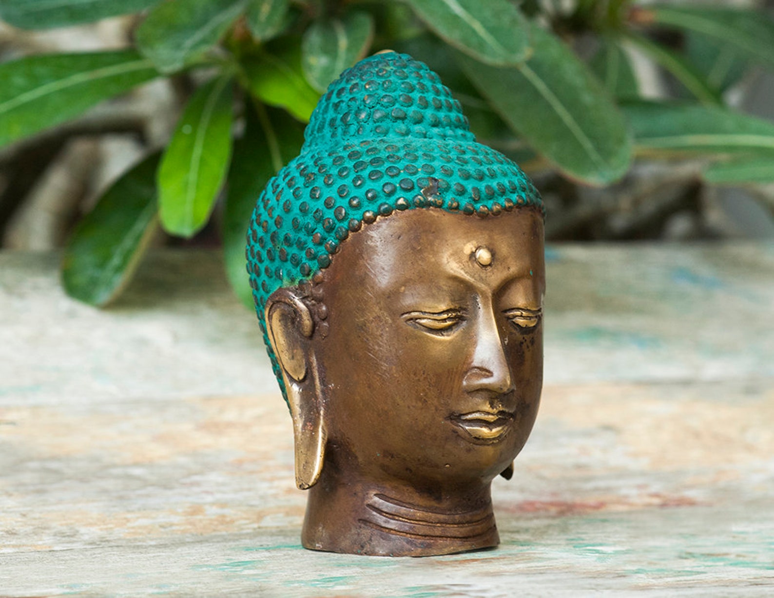 Small Buddha Statue Buddha Head Statue Antique Brass Buddha | Etsy