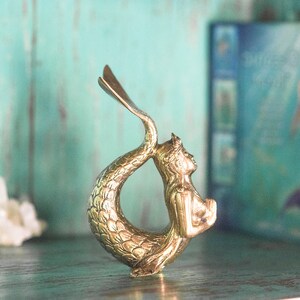 Mermaid Decor, Mermaid Statue Gold, Mermaid Figurine, Sculpture Mermaid ...