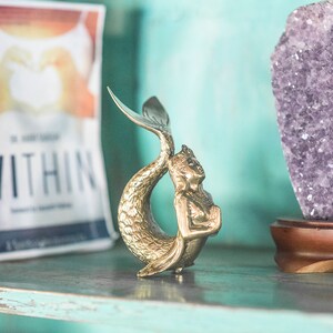Mermaid Decor, Mermaid Statue Gold, Mermaid Figurine, Sculpture Mermaid ...