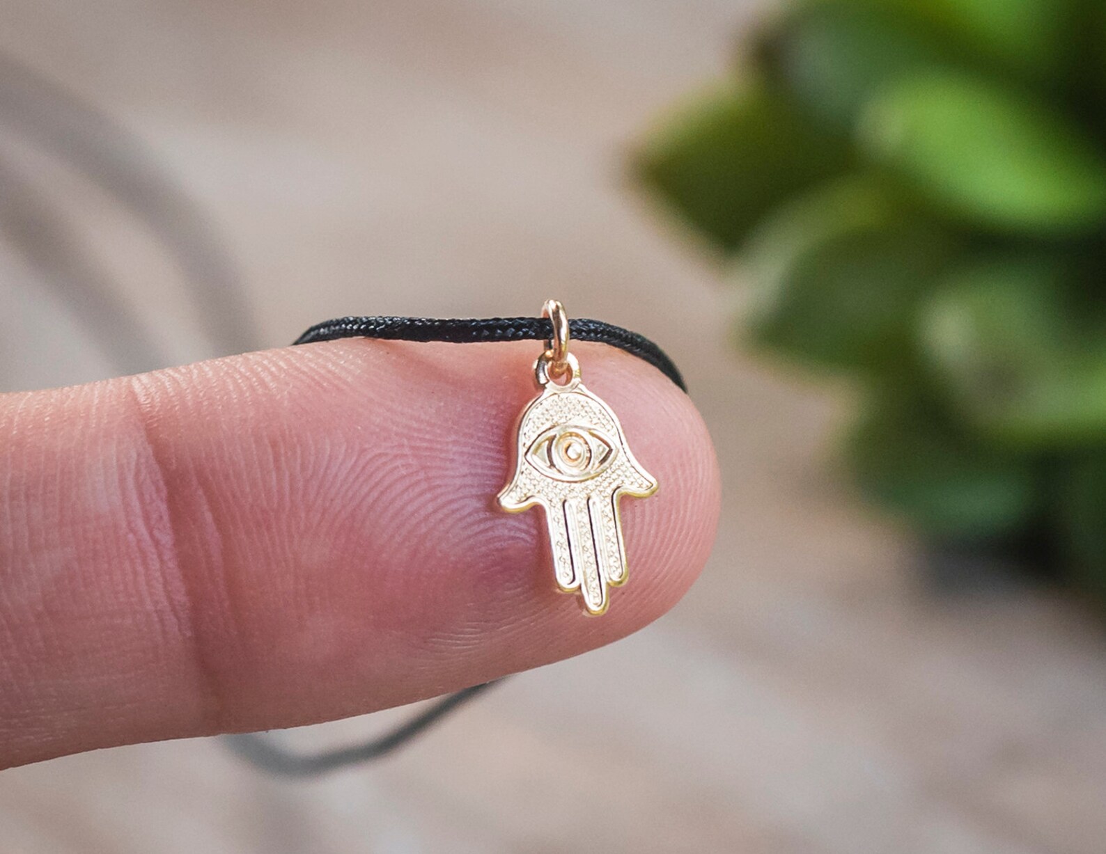 Tiny Hamsa Necklace, Evil Eye Necklace, Gold Fill Hamsa, Tiny Choker ...