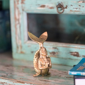 Mermaid Decor, Mermaid Statue Gold, Mermaid Figurine, Sculpture Mermaid ...