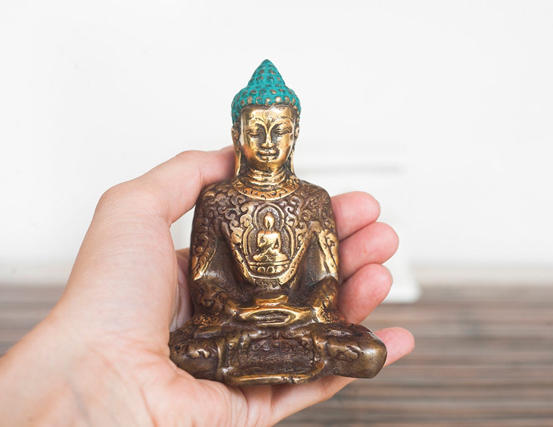 Meditating Buddha Statue, Small Buddha Statue, Zen Buddha Decor, Solid ...