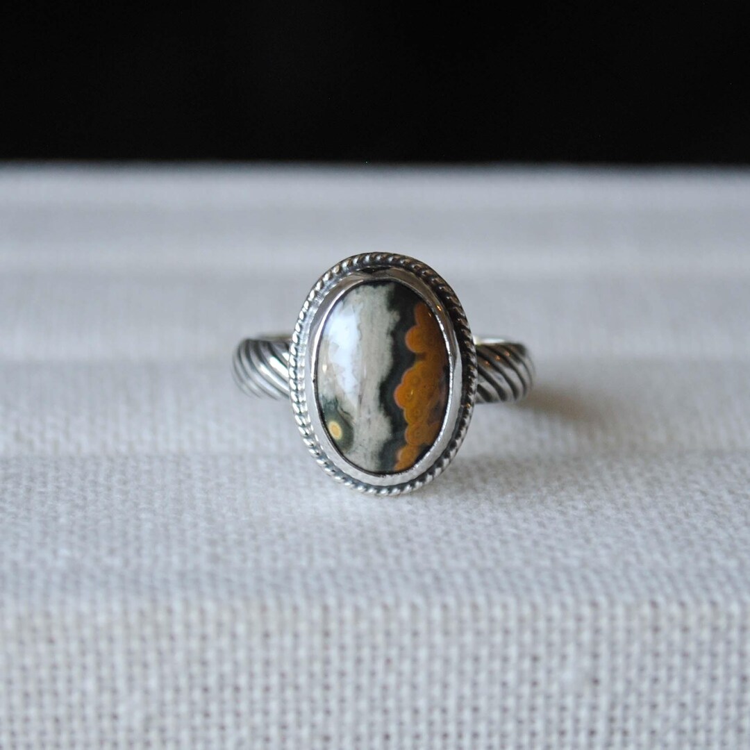 Ocean Jasper Ring, Ocean Jasper Jewelry, SIZE 8.25 (can Be Size up to a ...